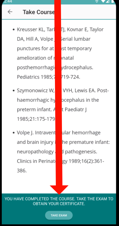 How to complete a course on the Mobile APP – WCEA Support