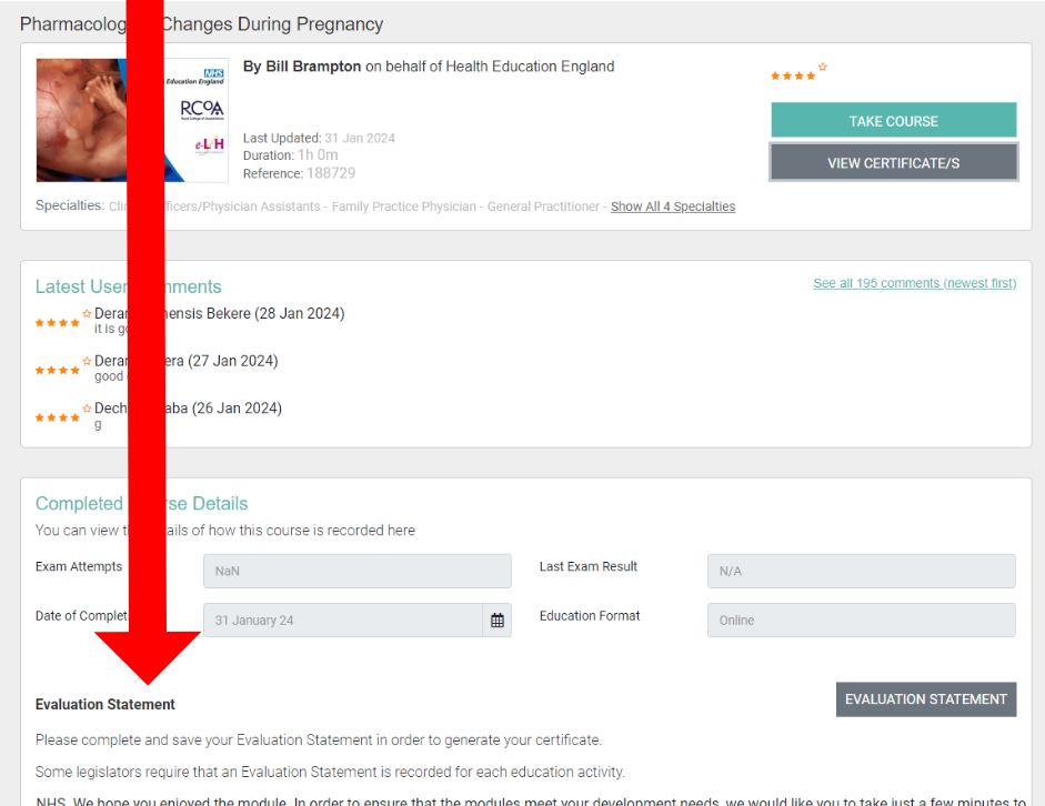 How to complete a course on the CPD Website – WCEA Support